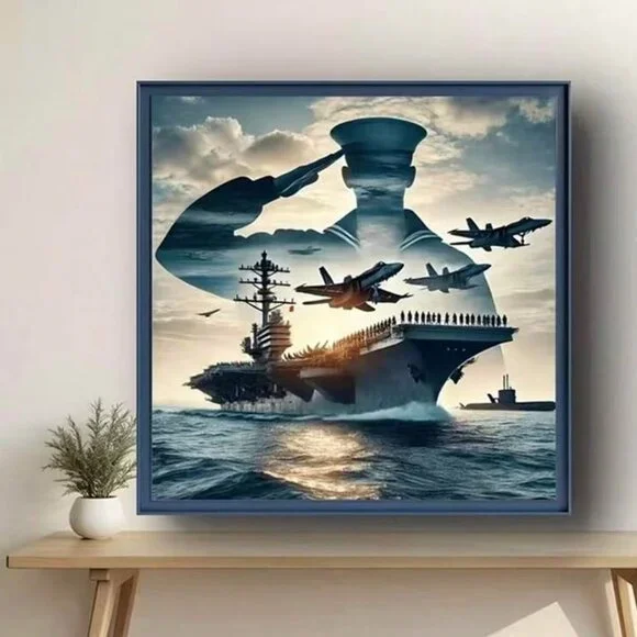 Art | Aircraft Carrier Diamond Painting Kit 62 | Poshmark